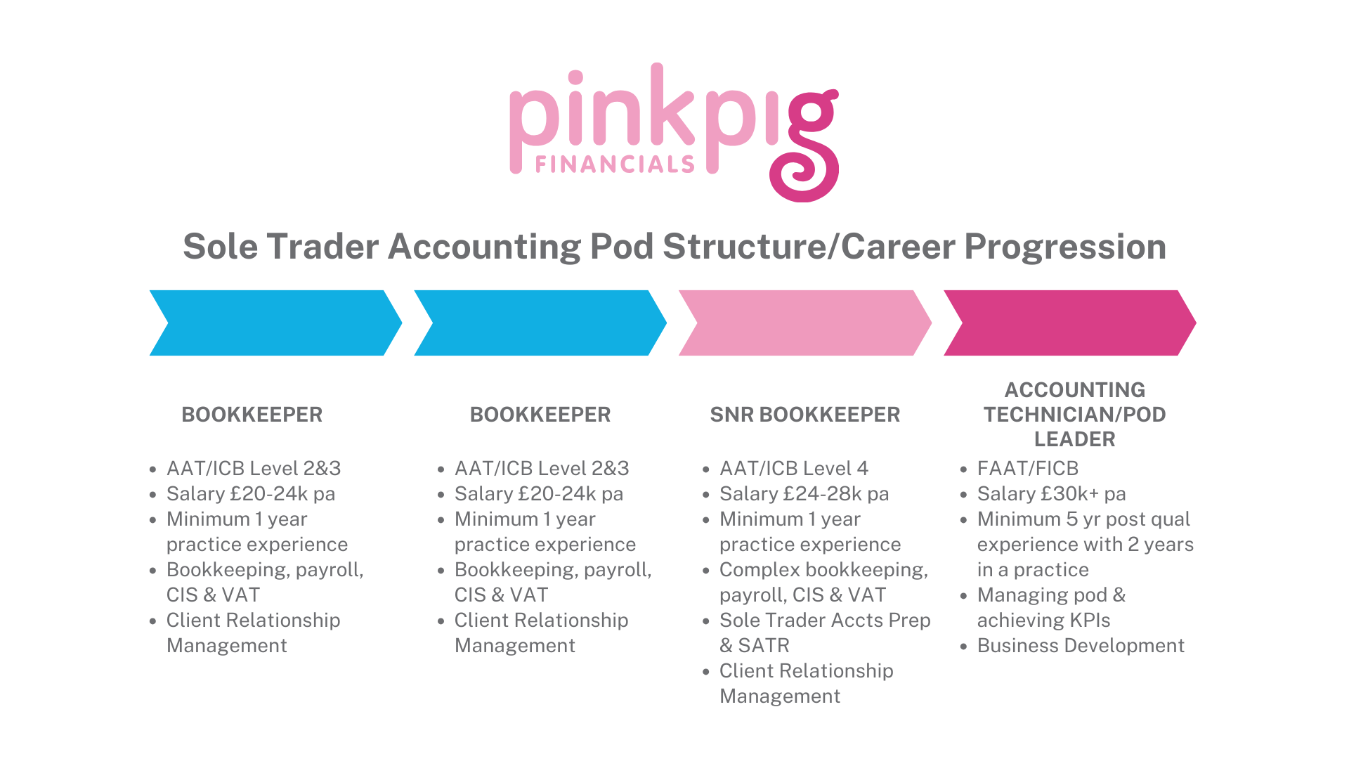 Grow with us! PPF Accounting Career Progression | Pink Pig